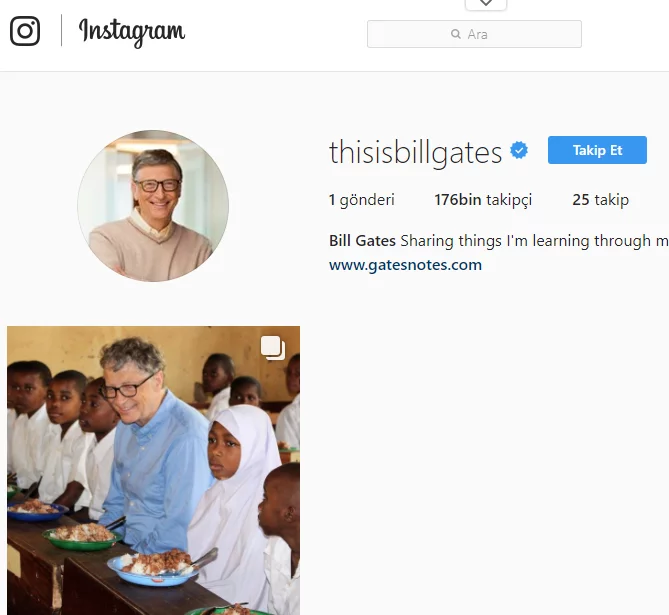 Bill Gates Instagram'da - Digital Age